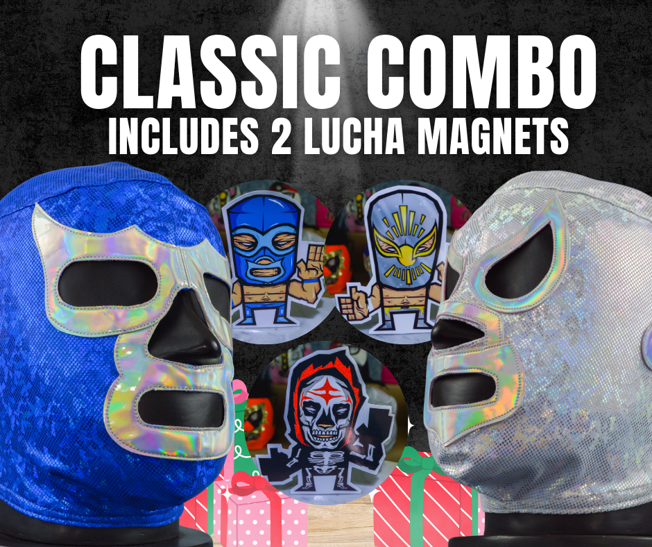 Santo & Blue Semipro Classic Luchador Mask High Quality Handmade ...